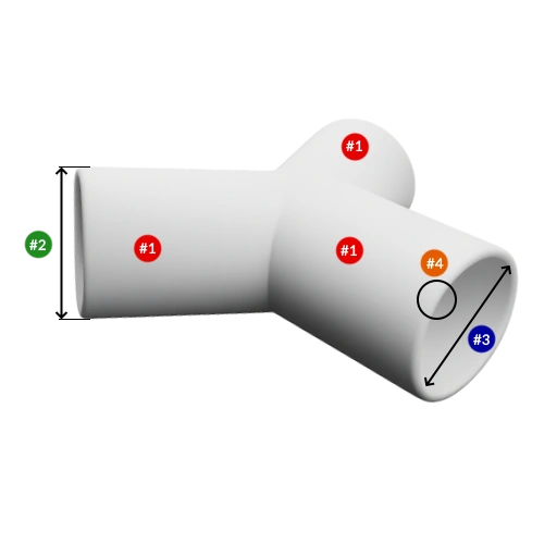 Custom Star-pattern connector 3 ways STL 3D model – Outer diameter 57.5 ...