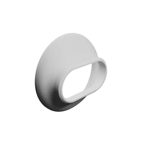 Custom Oval duct transition fitting STL file 100.1x100 mm to 80x40 mm ...