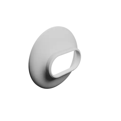 Custom Oval duct transition fitting STL file 120.1x120 mm to 80x40 mm ...