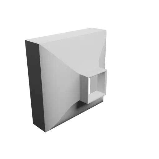 Fichier STL Adaptateur de conduit rectangulaire 200x200mm vers 56x56mm ...