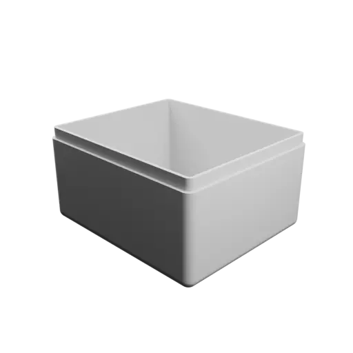 Custom Rectangular box with lid STL file – 70×60×40 mm, wall thickness ...