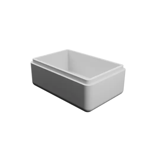 Custom Rectangular box with lid STL file – 90×60×40 mm, wall thickness ...